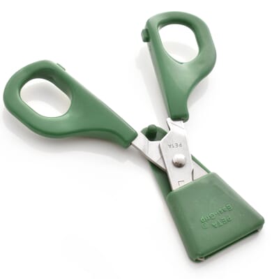 open scissors under bed